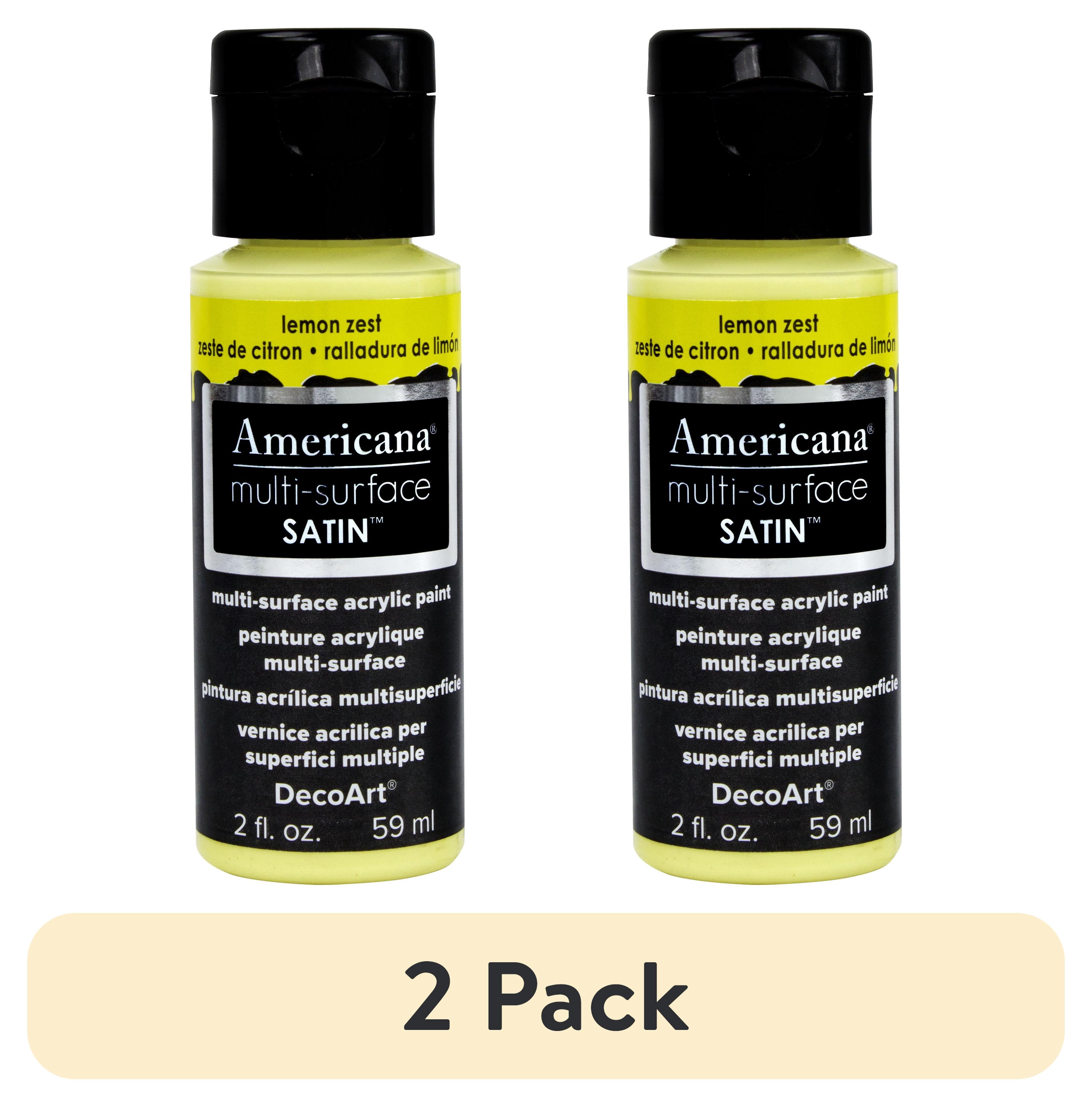 (2 pack) DecoArt Americana Multi-Surface Acrylic Color, 2 oz., Lemon ...