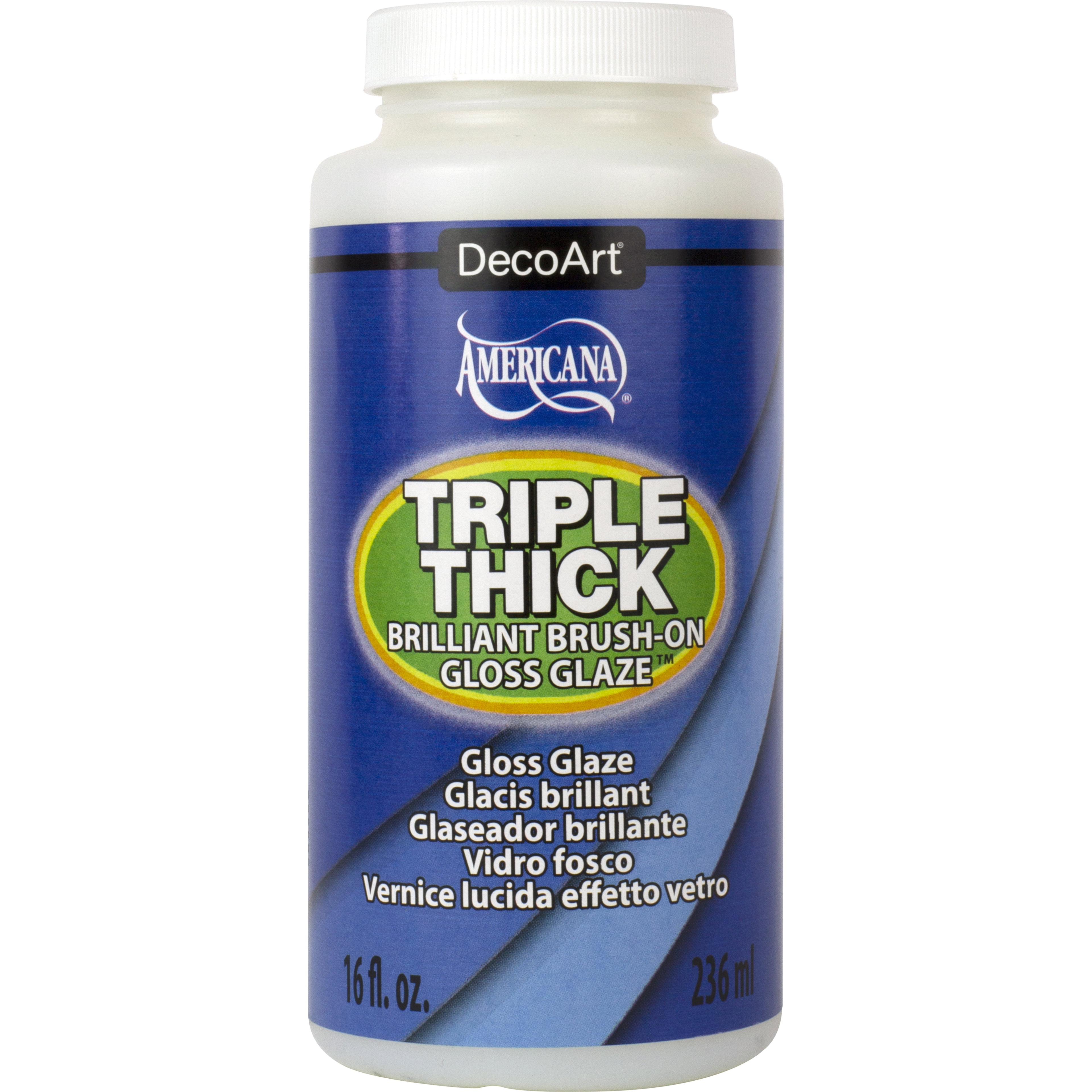 DecoArt Americana Triple Thick Brilliant Brush-On Gloss Glaze, Self ...