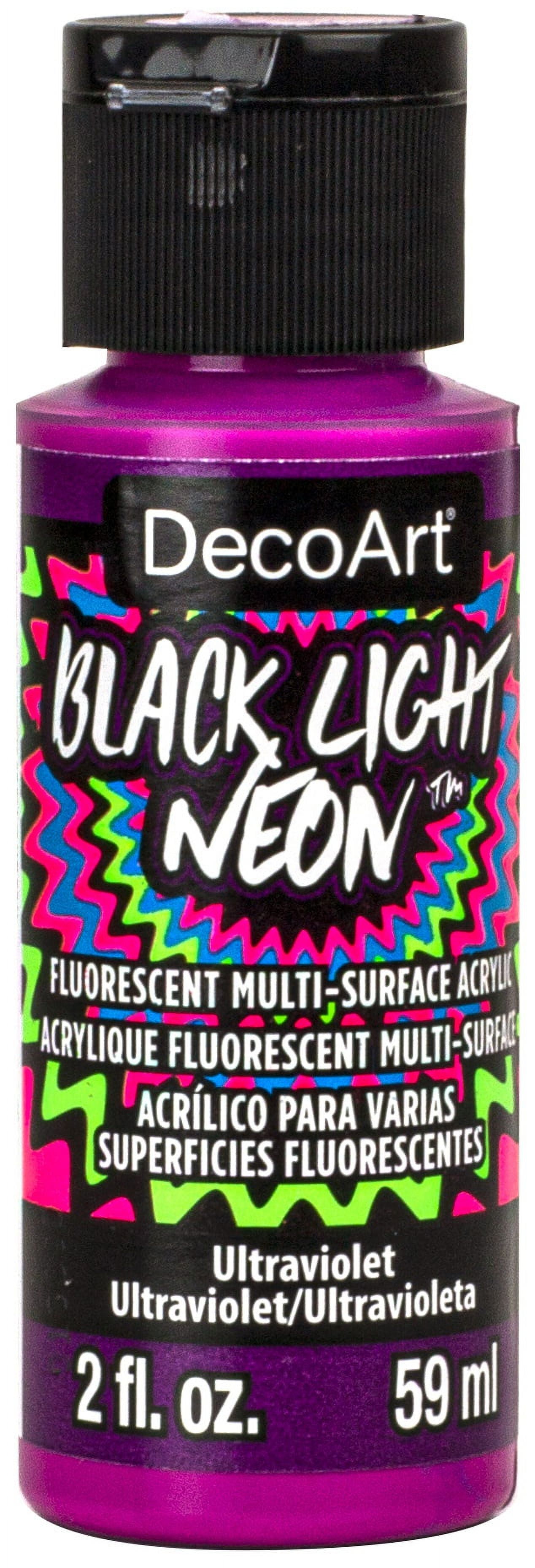 DecoArt Black Light Neon Acrylic Paint 2oz-Ultraviolet - Walmart.com