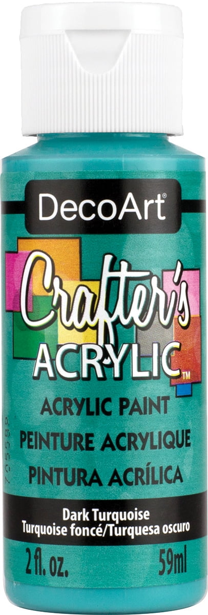 DecoArt Crafter's Acrylic All-Purpose Paint 2oz-Dark Turquoise ...