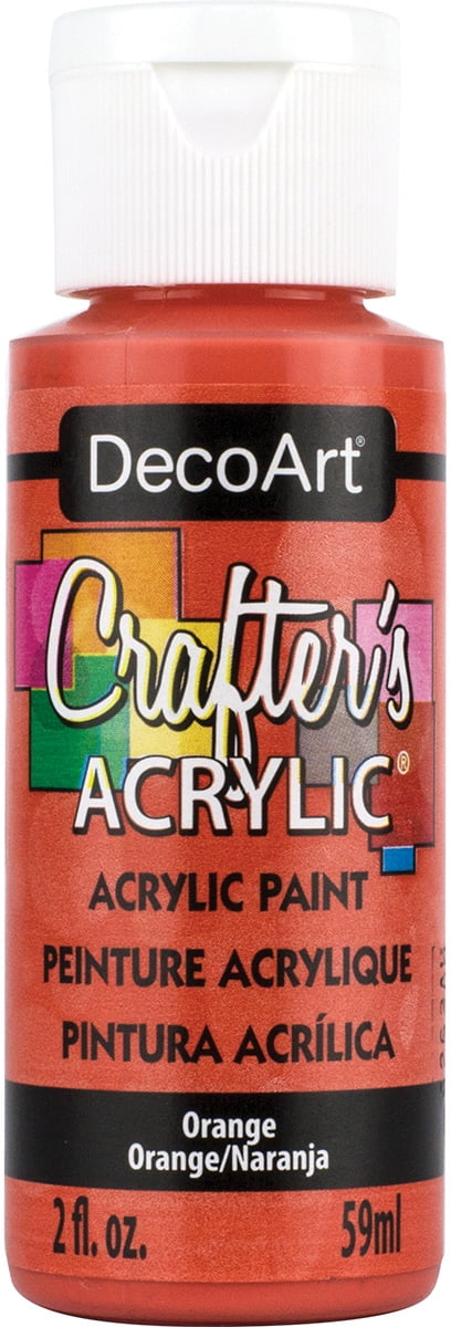 DecoArt Crafter's Acrylic All-Purpose Paint 2oz-Orange - Walmart.com