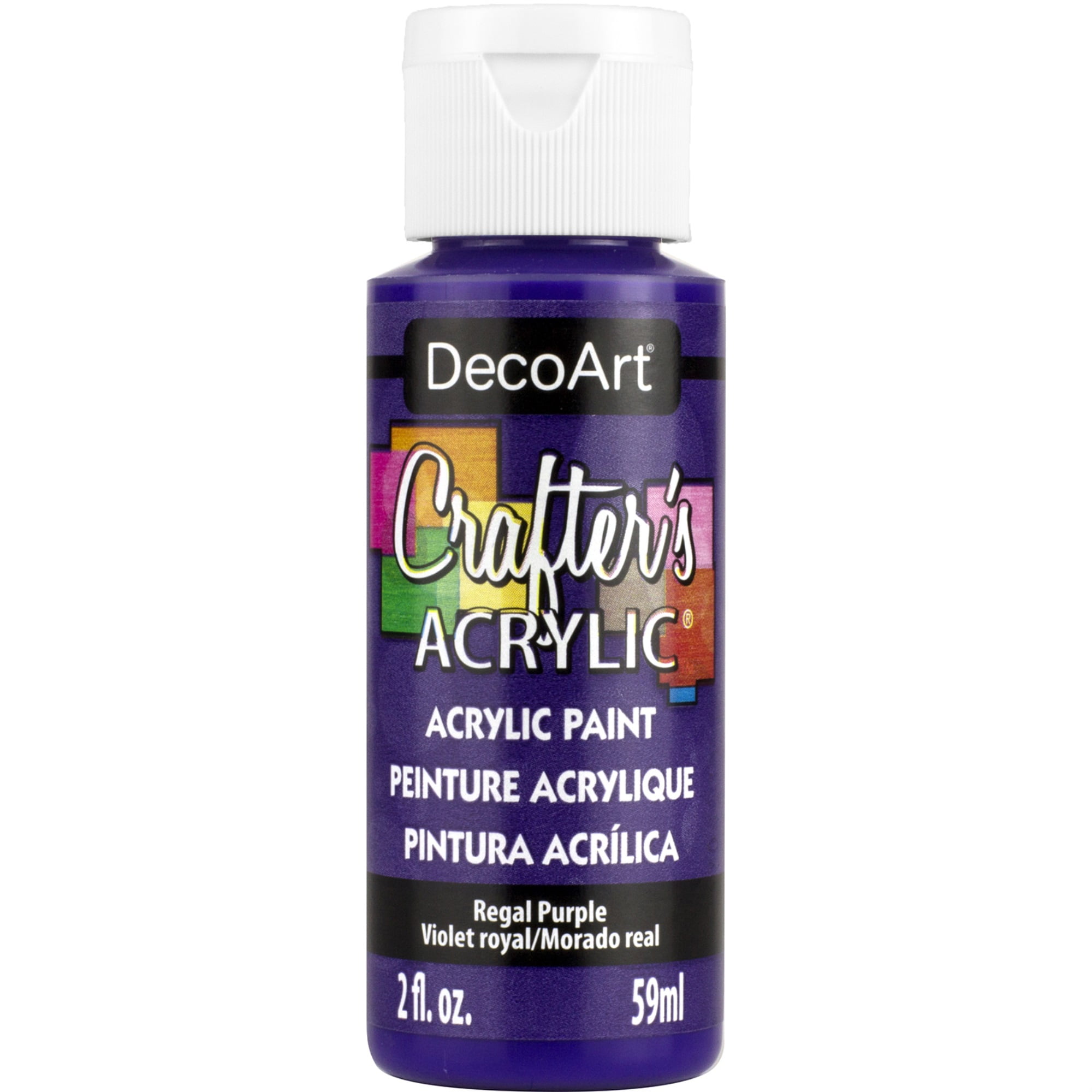 DecoArt Crafter's Acrylic All-Purpose Paint 2oz-Regal Purple - Walmart.com