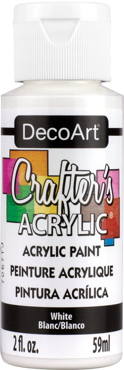 DecoArt Crafter's Acrylic All-Purpose Paint 2oz-White - Walmart.com