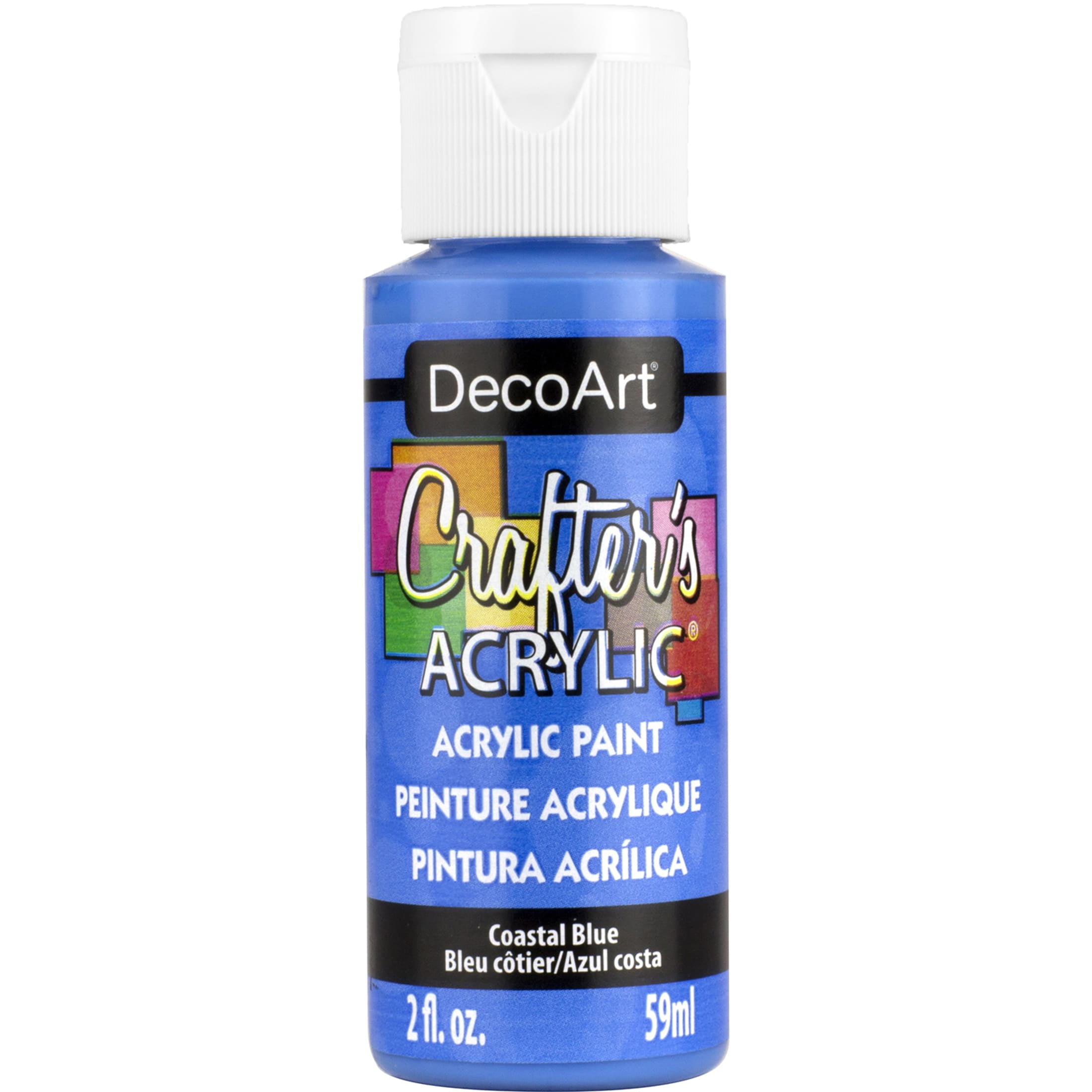 DecoArt Crafter's Acrylic Paint, 2 oz., Coastal Blue - Walmart Business ...