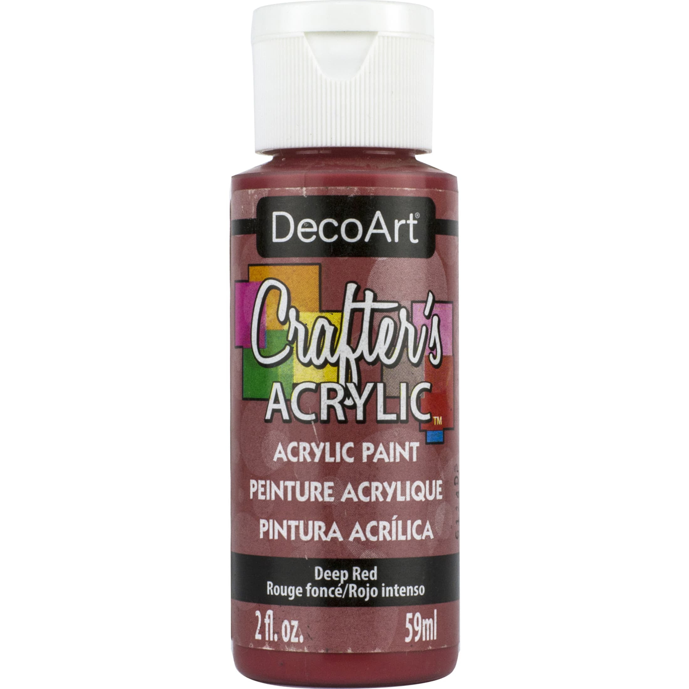 DecoArt Crafter's Acrylic Paint, 2 oz., Deep Red - Walmart.com