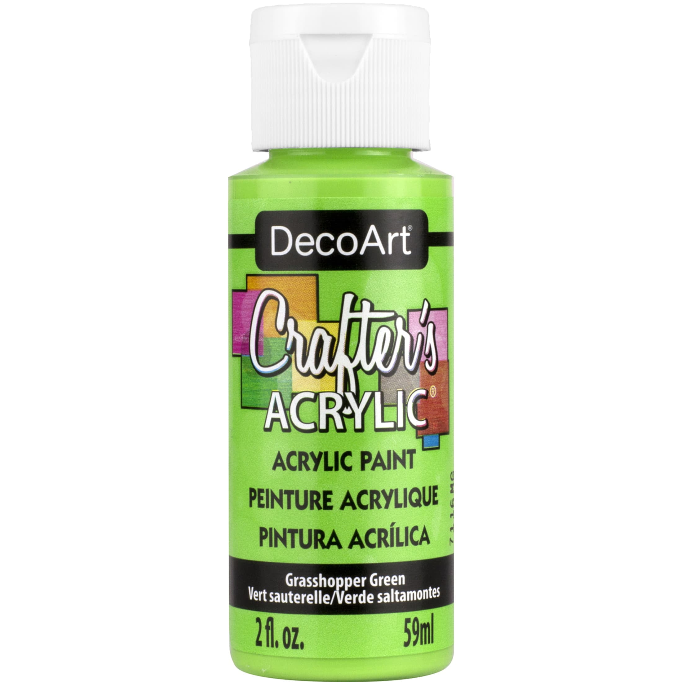 DecoArt Crafter's Acrylic Paint, 2 oz., Grasshopper Green - Walmart.com