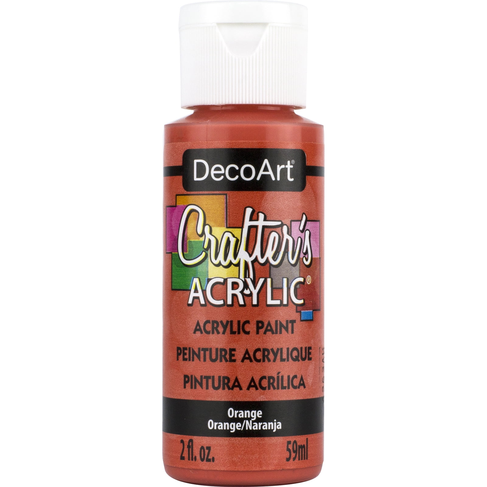DecoArt Crafter's Acrylic Paint, 2 oz., Orange - Walmart.com