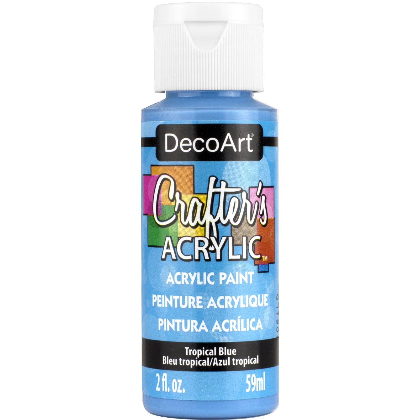 DecoArt Crafter's Acrylic Paint, 2 oz., Tropical Blue - Walmart.com