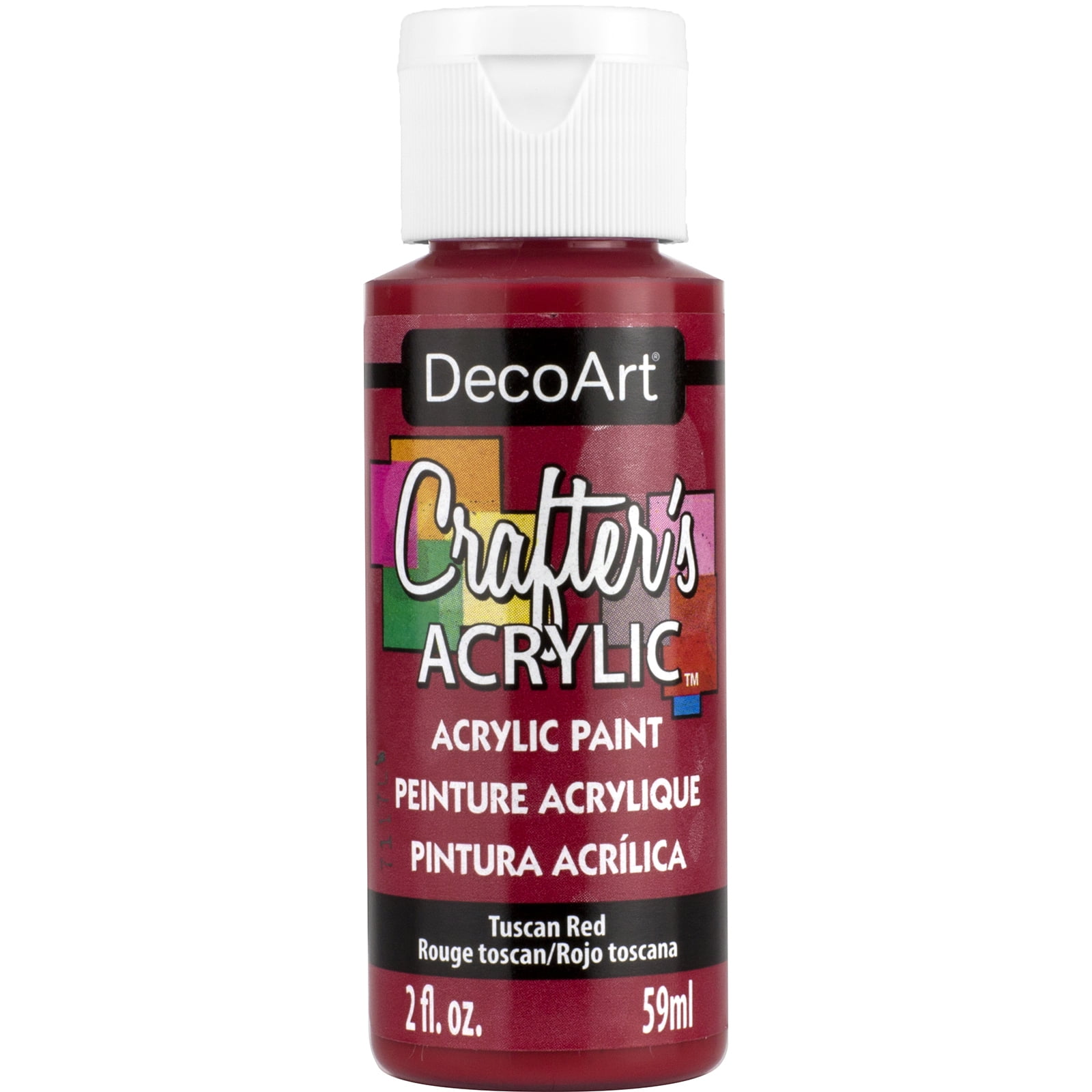 DecoArt Crafter's Acrylic Paint, 2 oz., Tuscan Red - Walmart.com