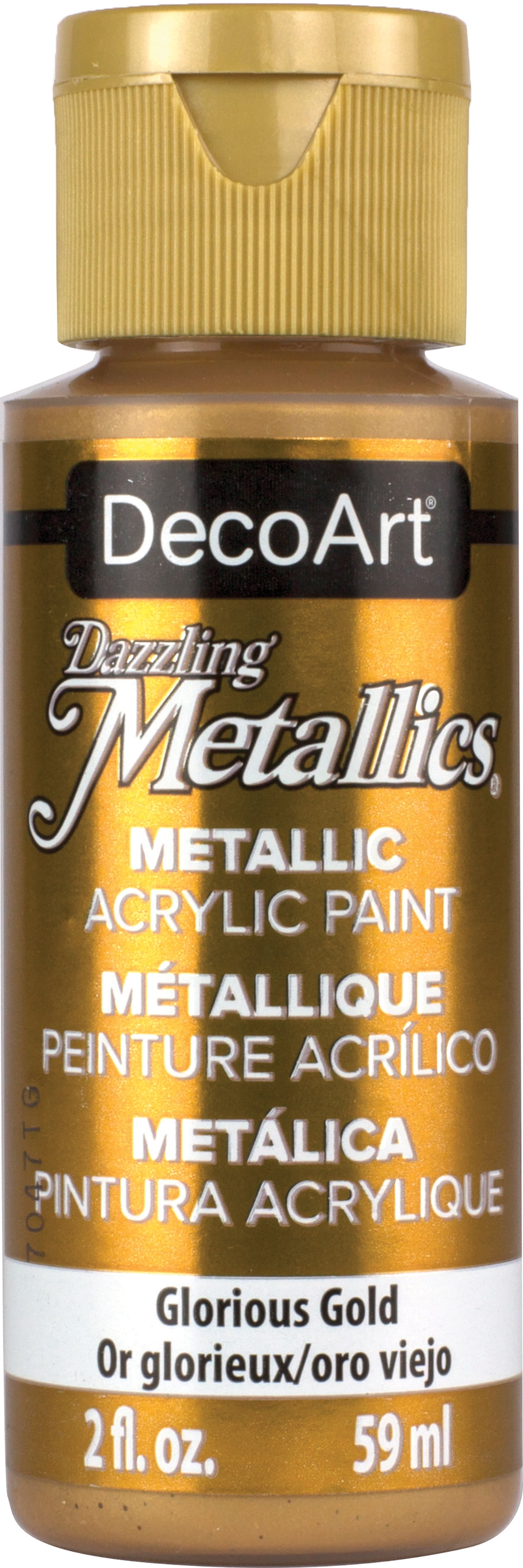 DecoArt Dazzling Metallics Acrylic Paint 2oz-Glorious Gold - Walmart.com