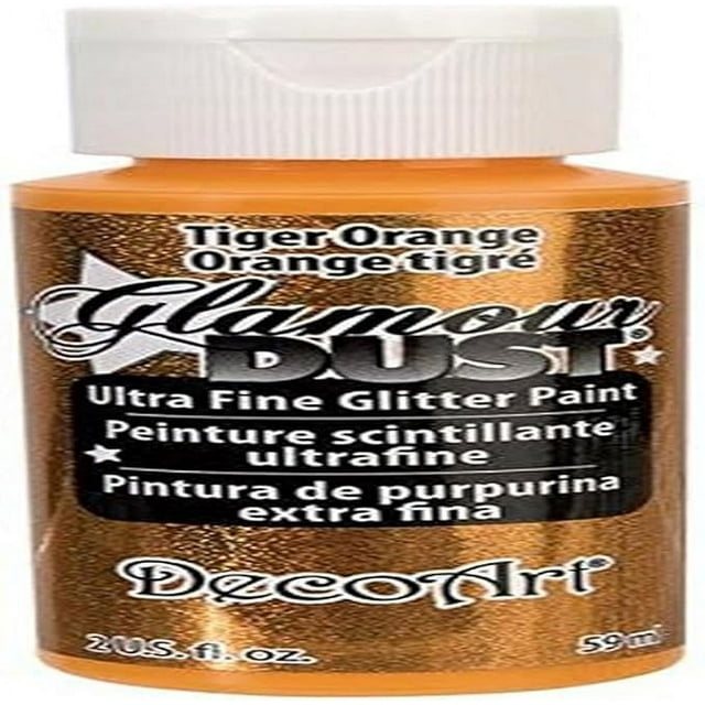 DecoArt Glamour Dust 2-Ounce Tiger Orange Glitter Paint - Walmart.com