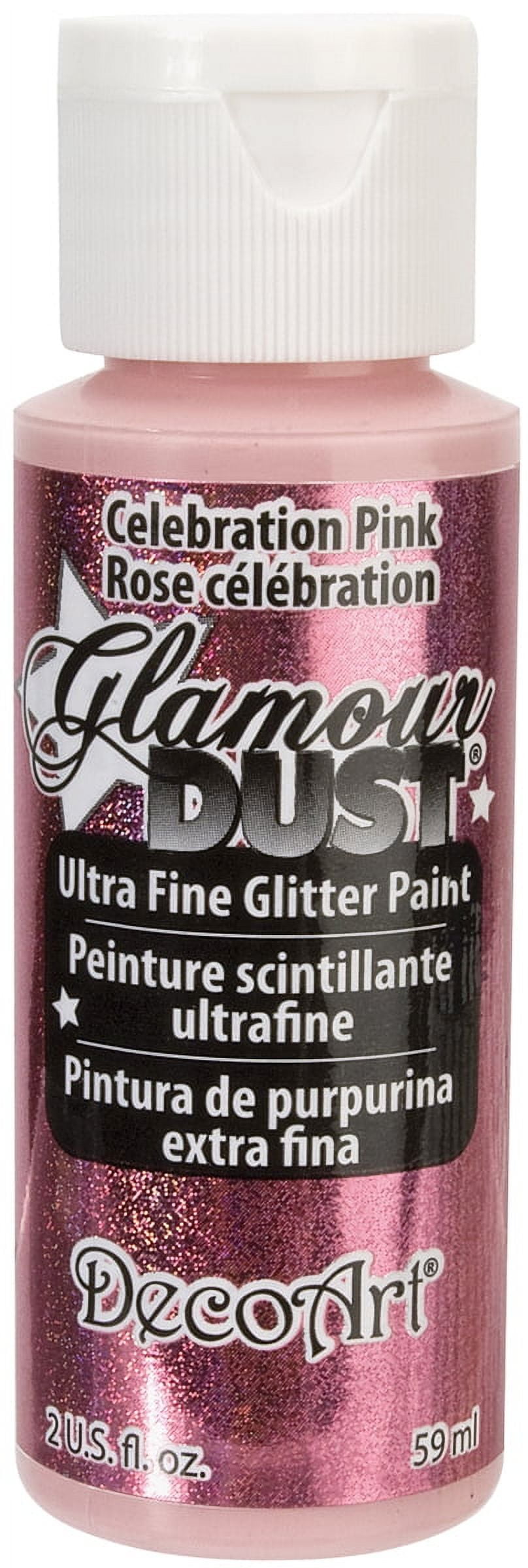 DecoArt Glamour Dust Glitter Paint 2oz-Celebration Pink - Walmart.com