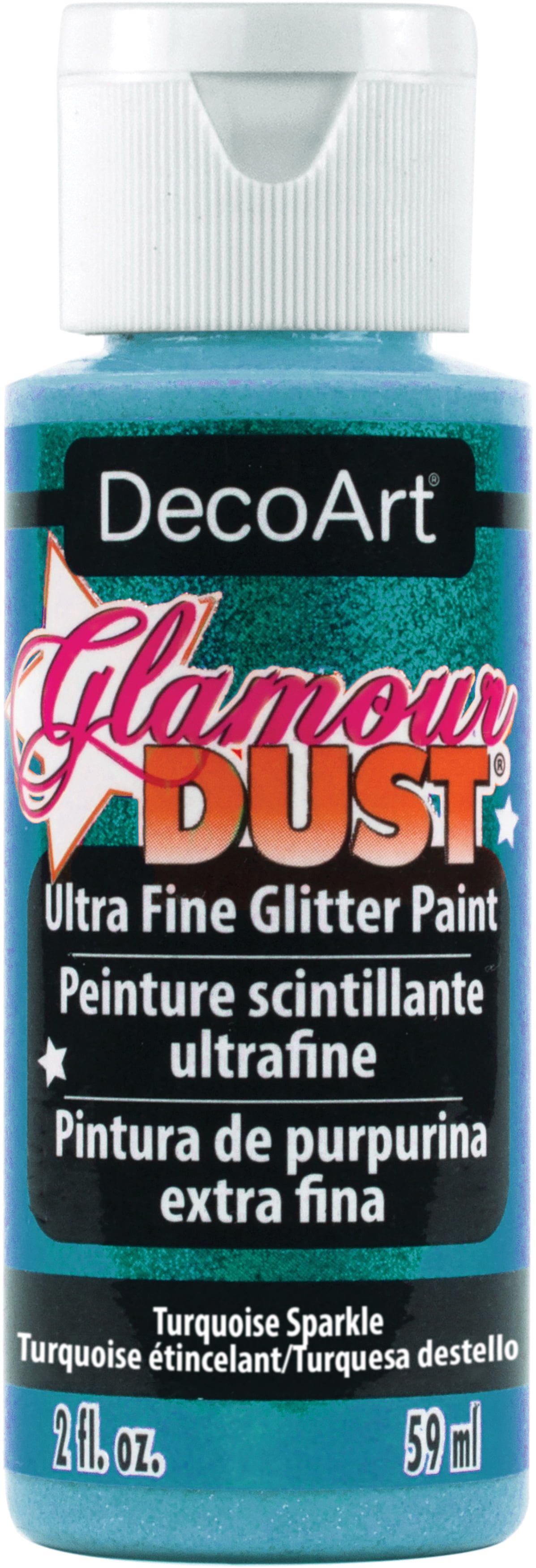 DecoArt Glamour Dust Glitter Paint 2oz-Turquoise Sparkle - Walmart.com