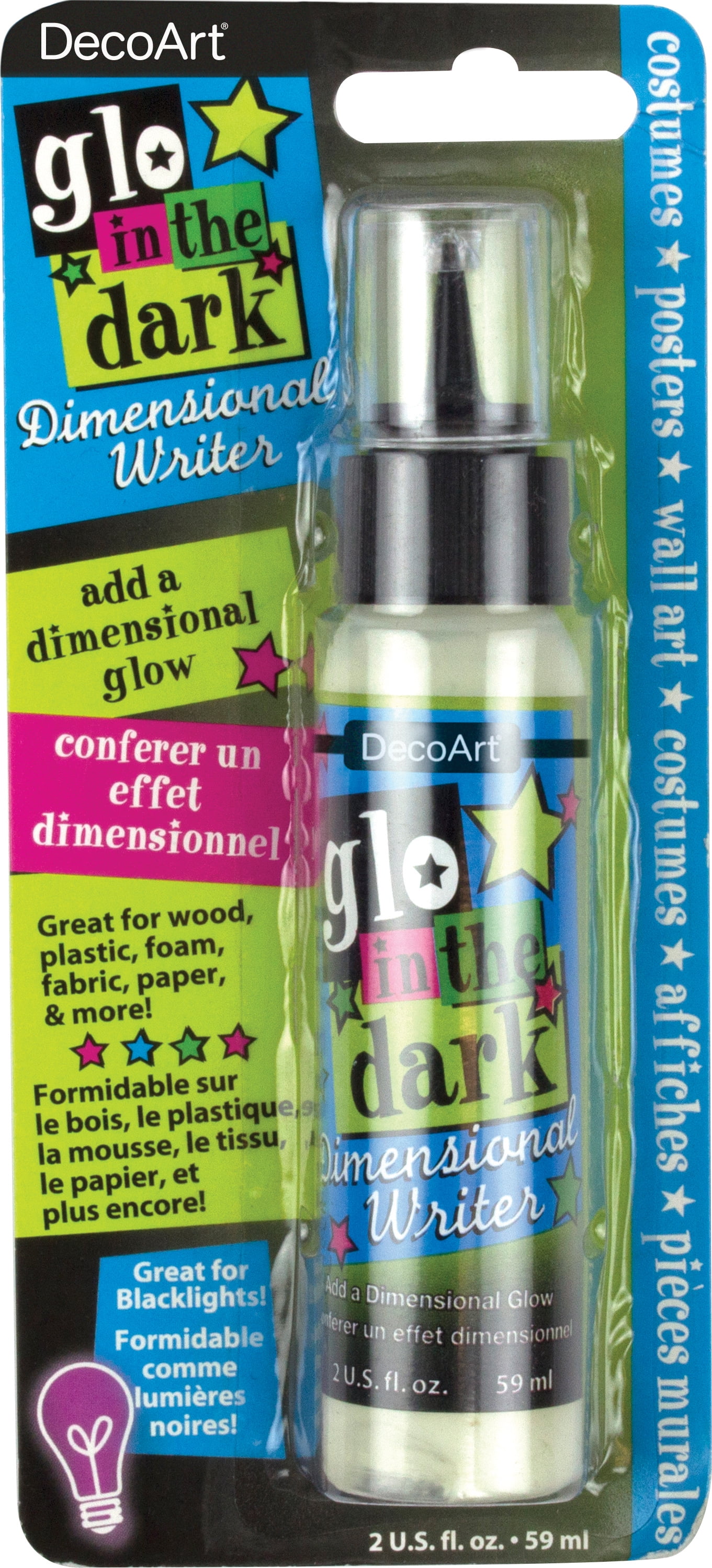 DecoArt Glo-In-The-Dark Dimensional Paint Writer 2oz- - Walmart.com
