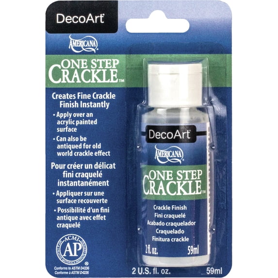 DecoArt One Step Crackle Finish Carded-2oz - Walmart.com