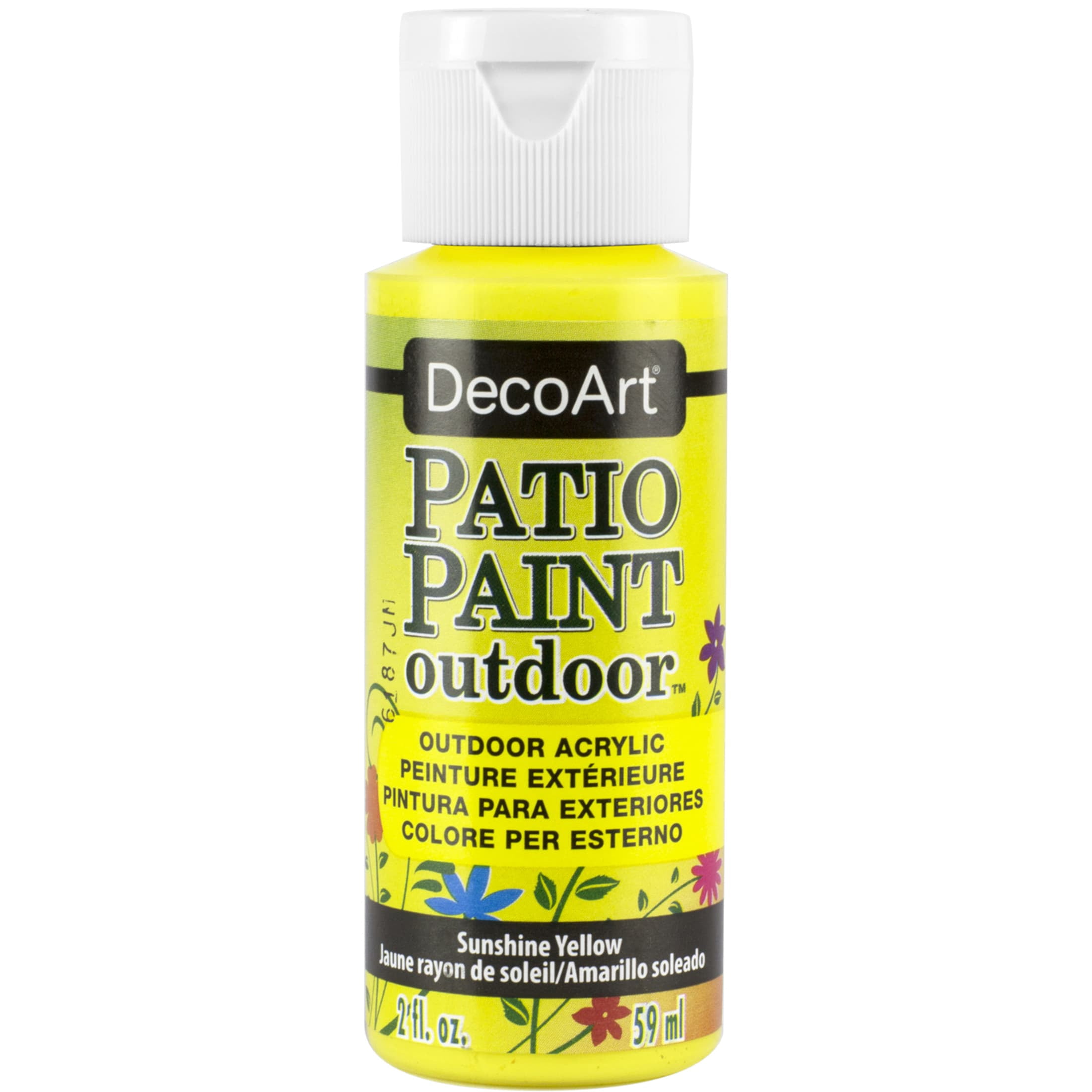 DecoArt Patio Paint, 2 oz., Sunshine Yellow - Walmart.com