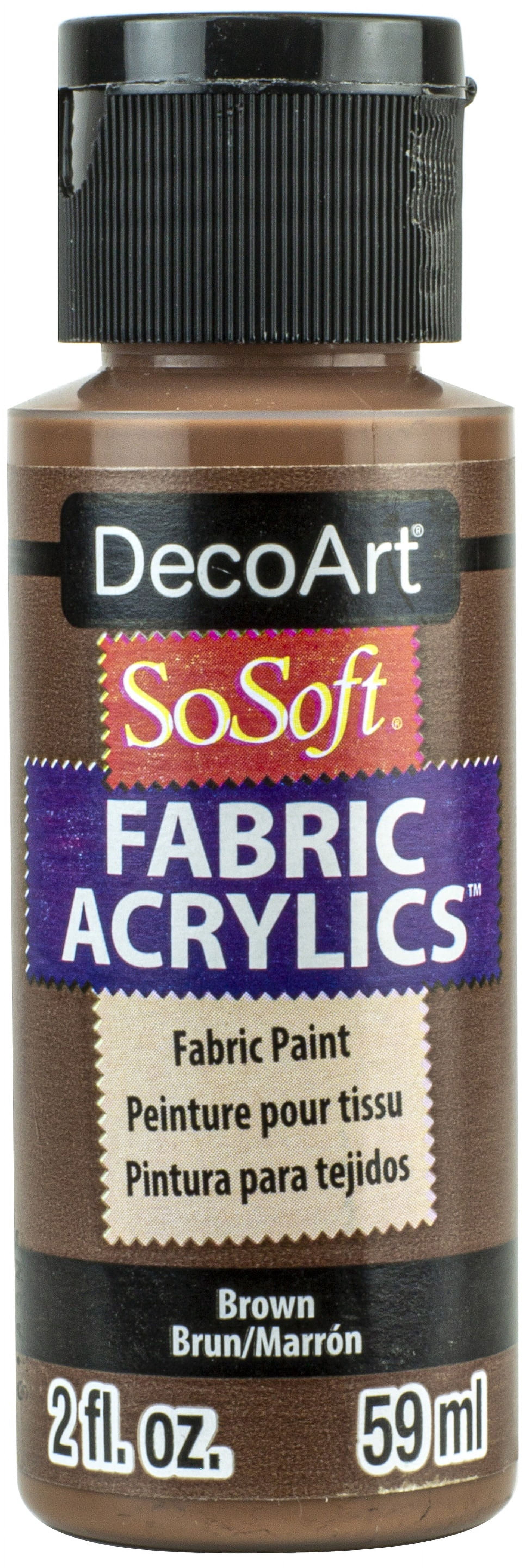 DecoArt SoSoft Fabric Acrylic Paint 2oz-Brown - Walmart.com