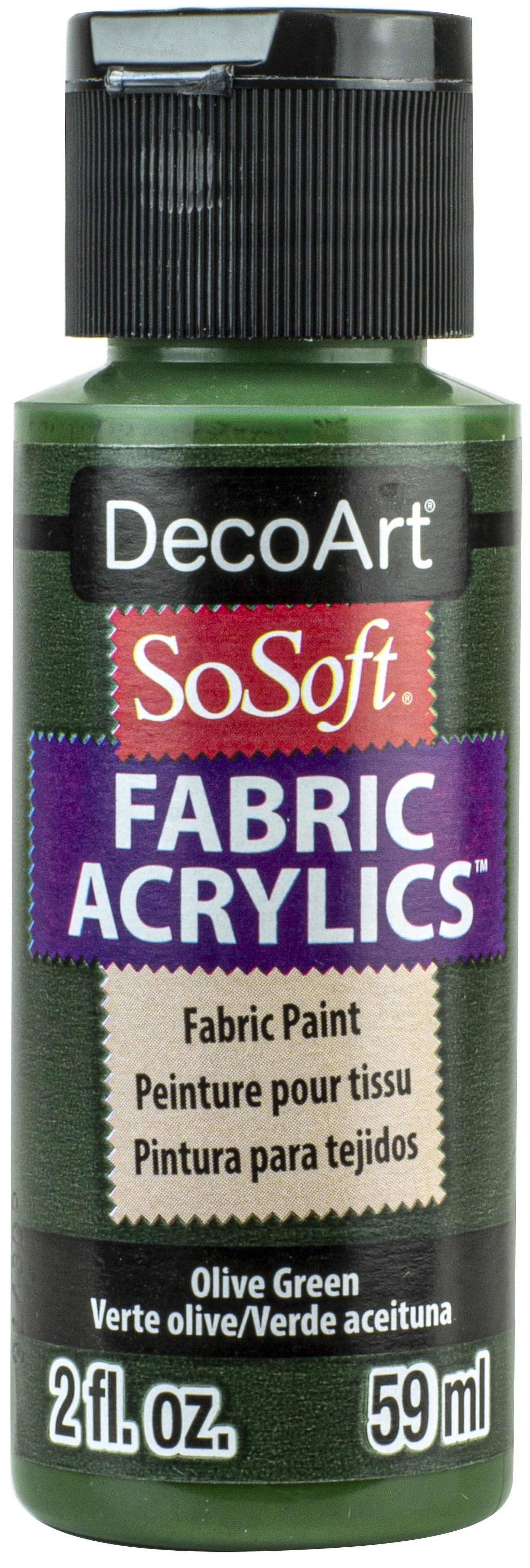 DecoArt SoSoft Fabric Acrylic Paint 2oz-Olive Green - Walmart.com