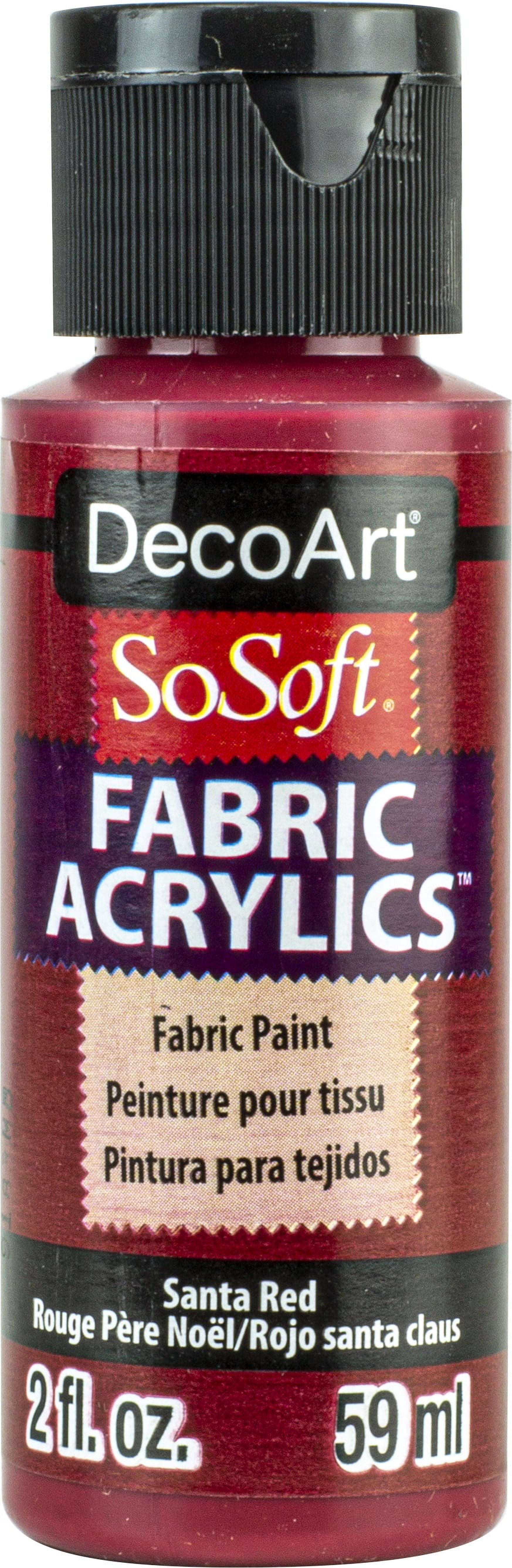 DecoArt SoSoft Fabric Acrylic Paint 2oz-Santa Red - Walmart.com
