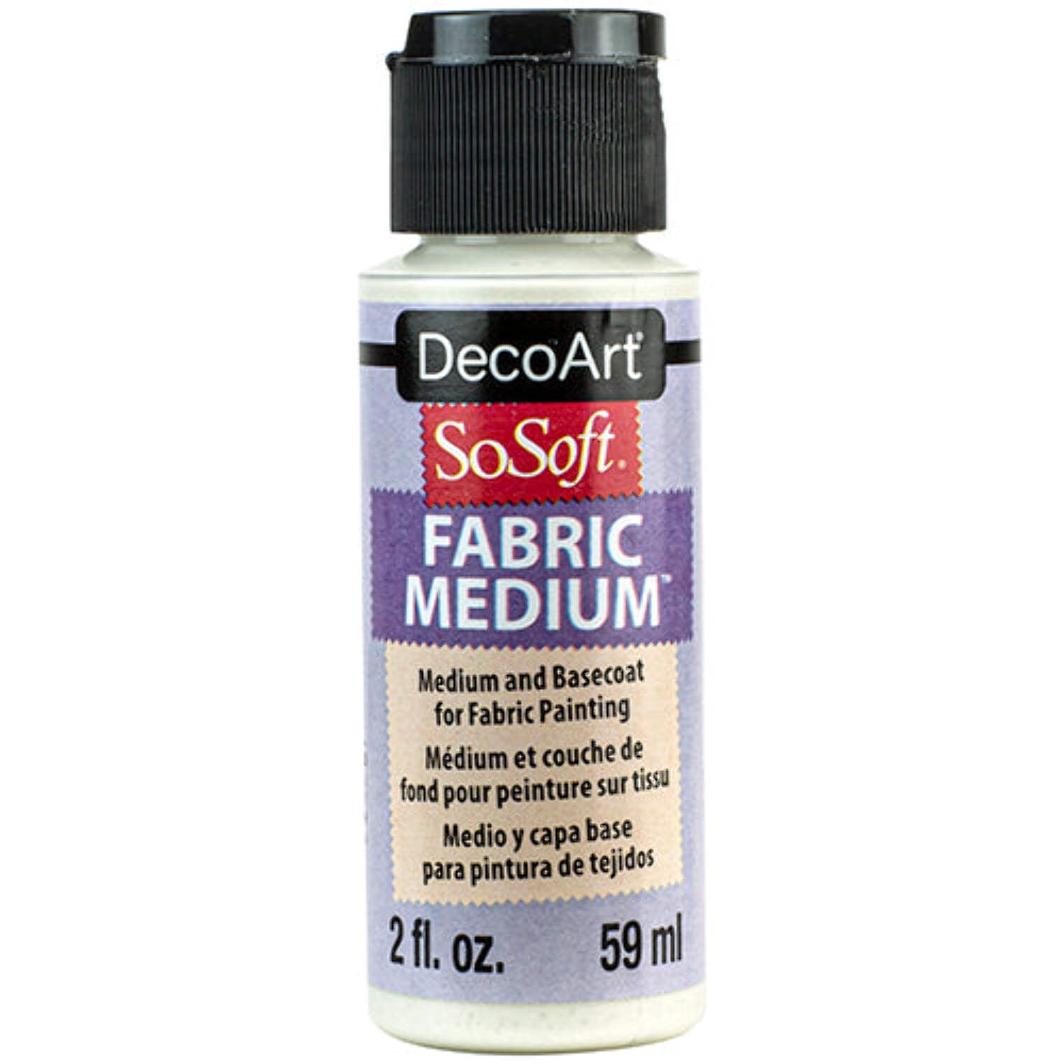 DecoArt SoSoft Fabric Acrylic Paint Medium, 2oz Transparent Blendable ...