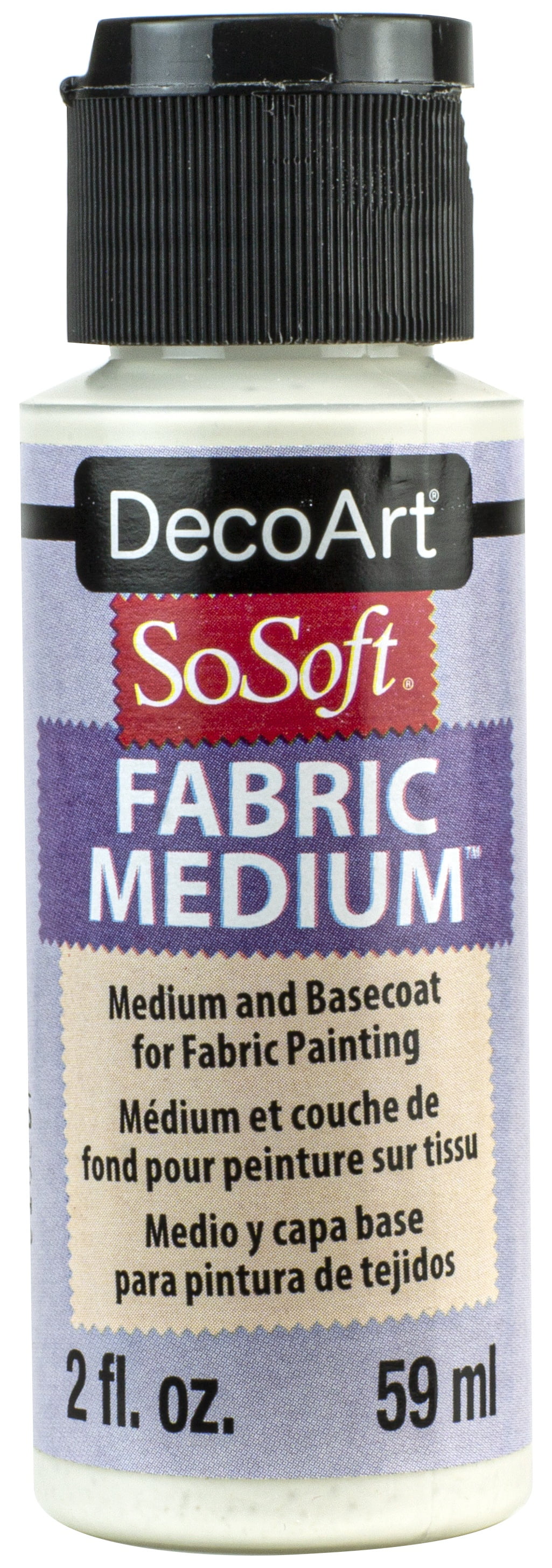 DecoArt SoSoft Fabric Acrylic Paint Medium, 2oz Transparent Blendable ...