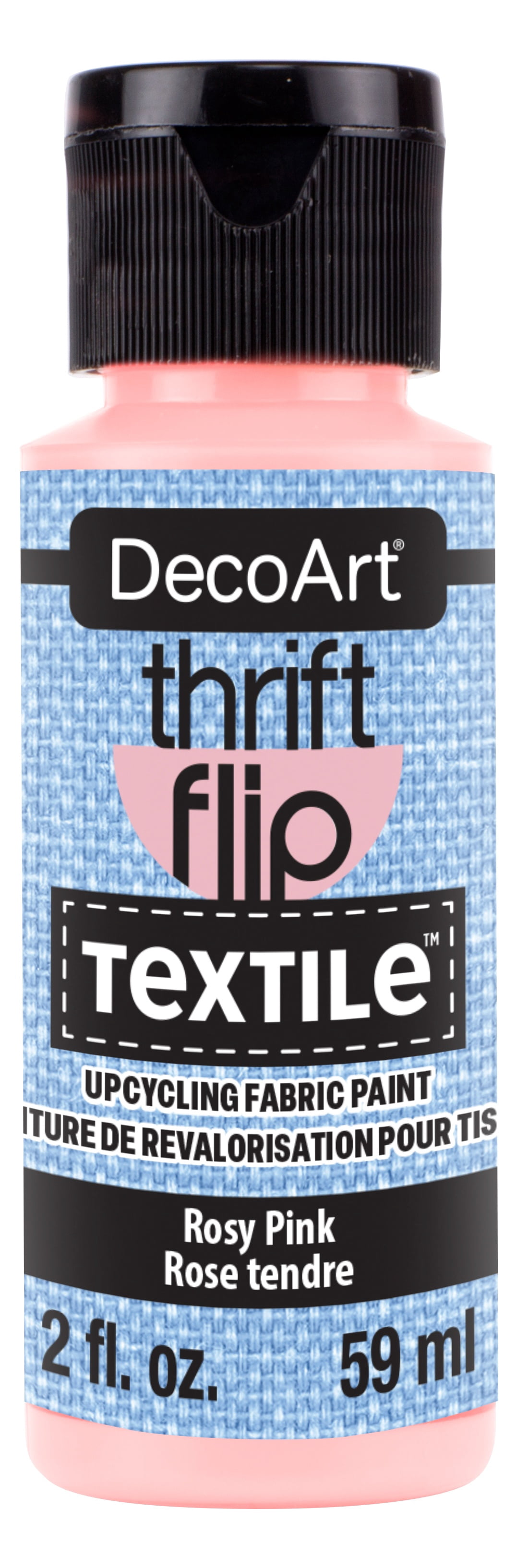 DecoArt Thrift Flip Matte For Textile 2oz Squeeze Bottle-Rosy Pink ...