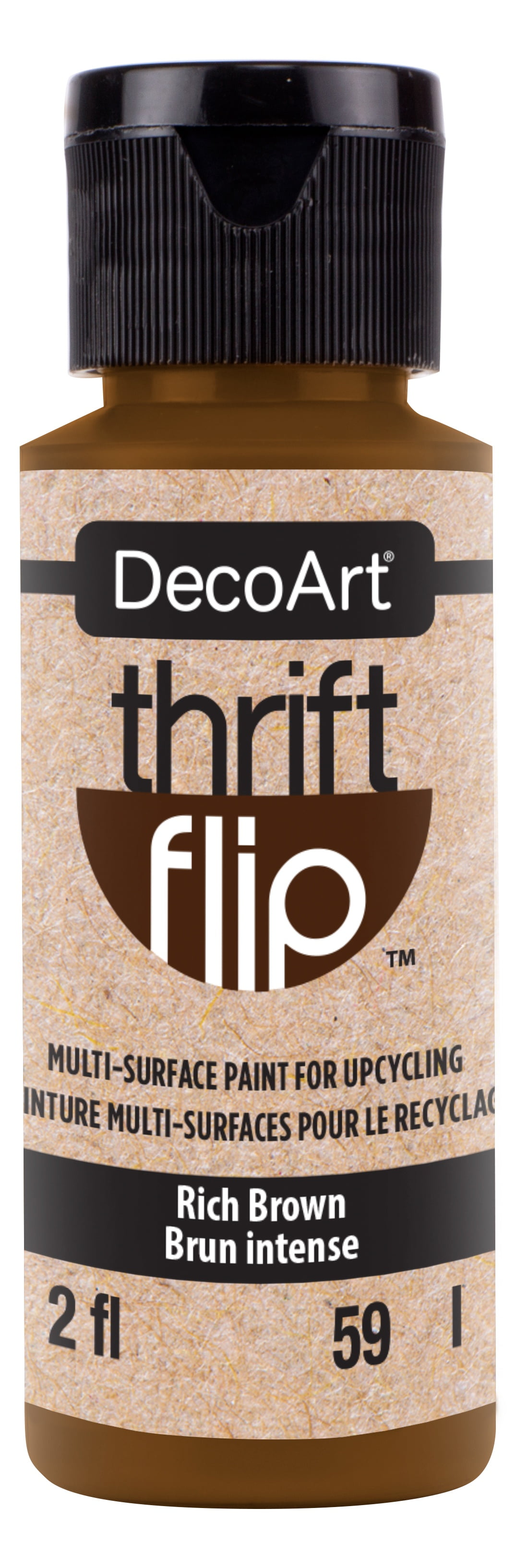 DecoArt Thrift Flip Multi-Surface Paint - Rich Brown, 2 oz - Walmart.com