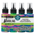 DecoArt Water Marbling Acrylic Paint - Tropical Delights, Set of 4, 2 ...