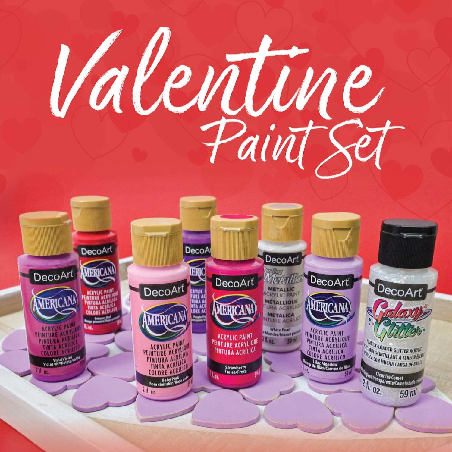DecoArt Valentine’s Day Acrylic Paint Set – 8-Pack Americana Paints ...