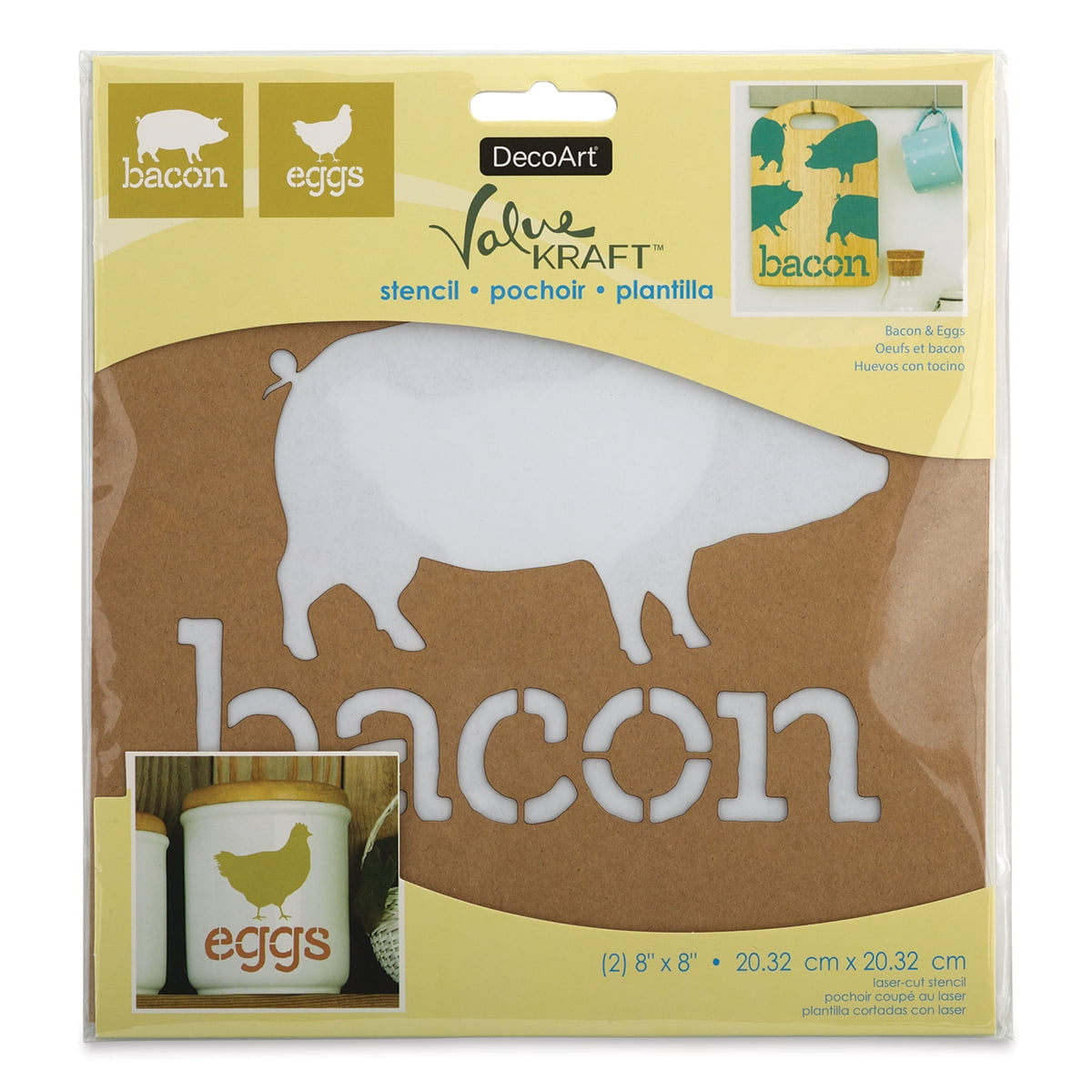 DecoArt Value Kraft Stencils - Bacon and Eggs - Walmart.com