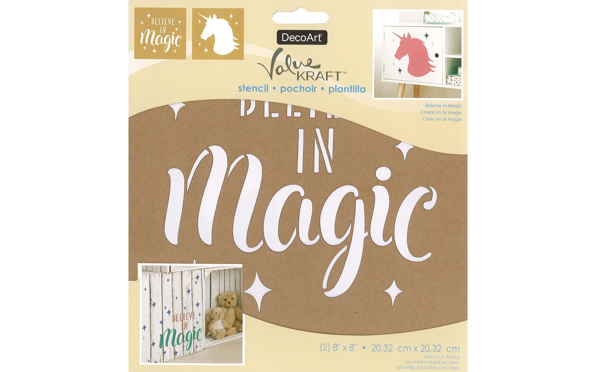 DecoArt Value Kraft Stencils - Believe in Magic - Walmart.com