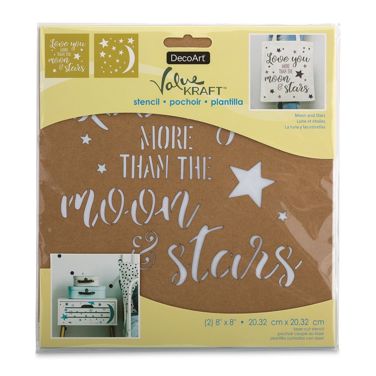 DecoArt Value Kraft Stencils - Moon and Stars - Walmart.com