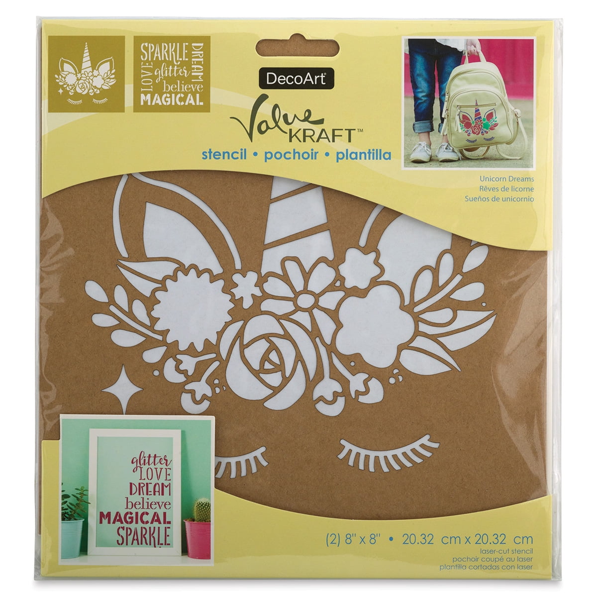 DecoArt Value Kraft Stencils - Unicorn Dreams - Walmart.com