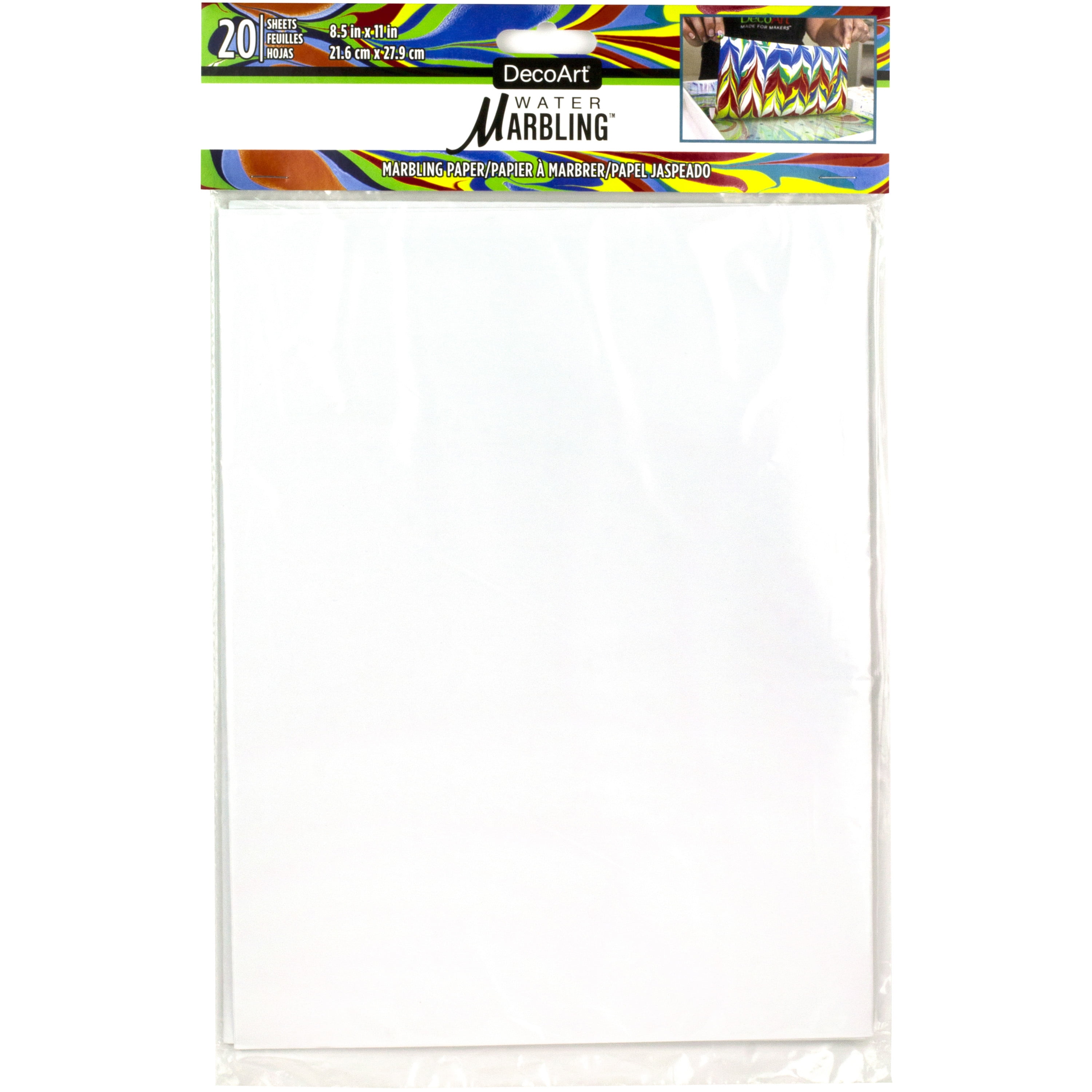 DecoArt Water Marbling Paper, 8.5" x 11", 20 Shts./Pkg. - Walmart.com
