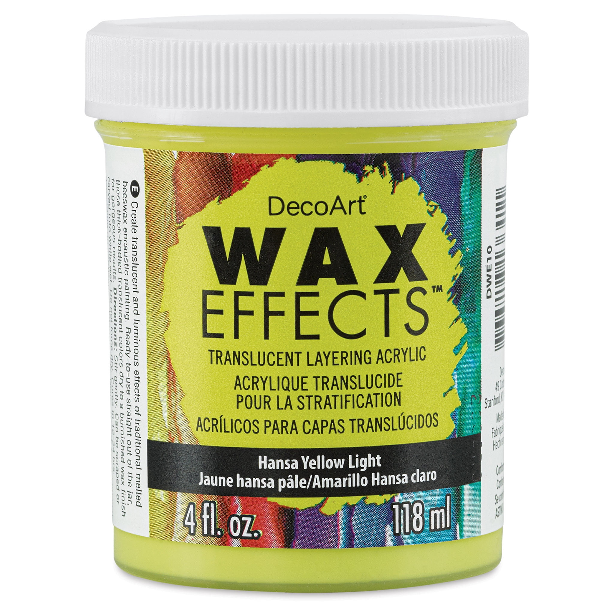 DecoArt Wax Effects Acrylic Paint - Hansa Yellow Light, 4 oz Jar ...