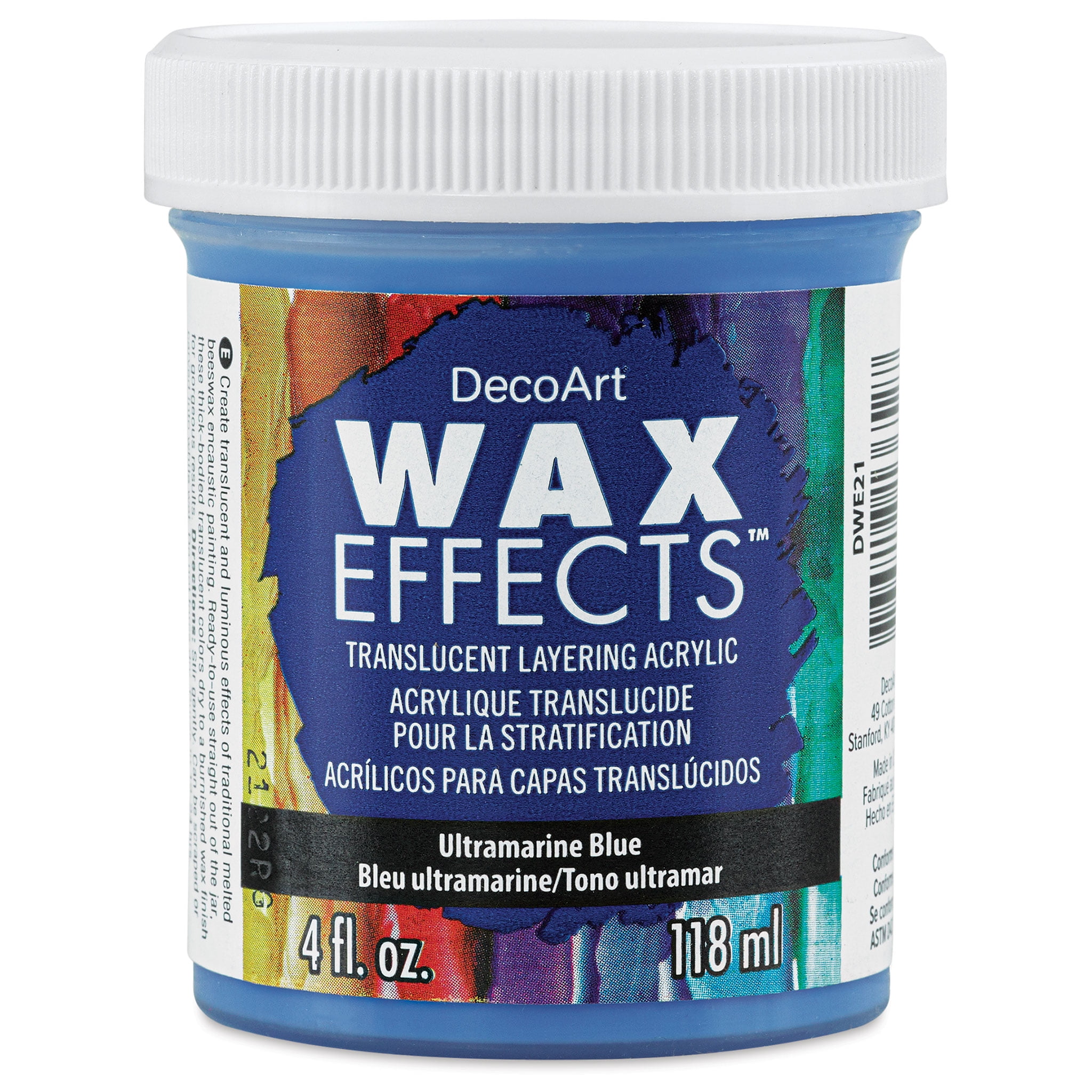 DecoArt Wax Effects Acrylic Paint - Ultramarine Blue, 4 oz Jar ...