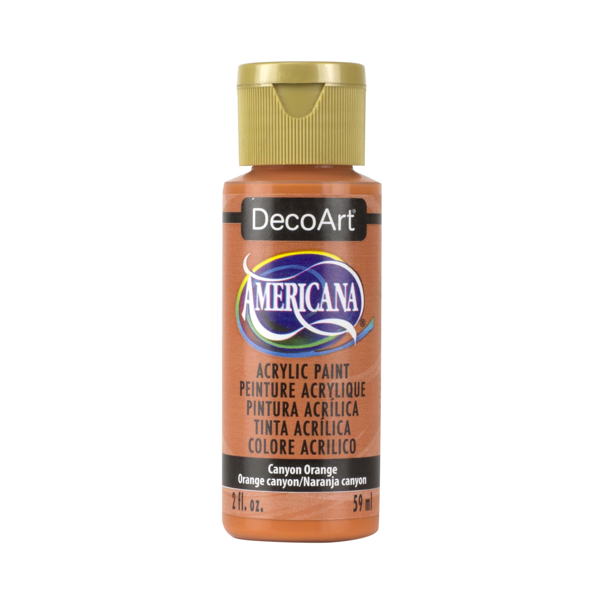 DecoArt Americana Acrylic Paint 2oz-Canyon Orange - Opaque - Walmart.com