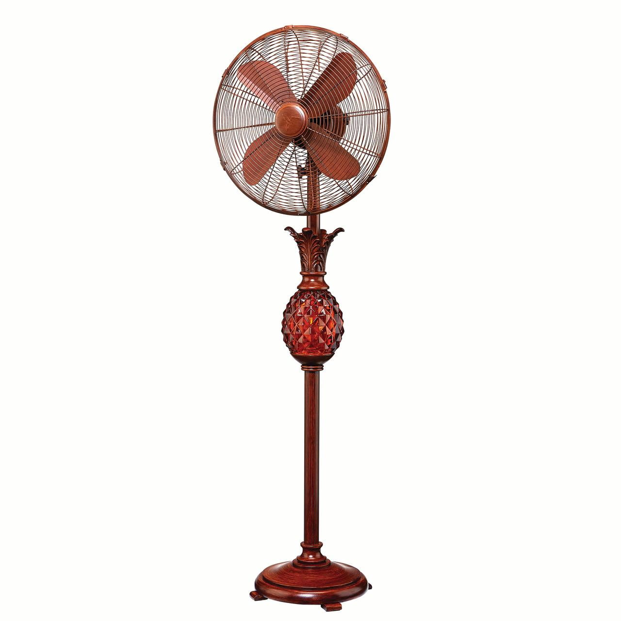 DecoBREEZE Pedestal Fan Adjustable Height 3-Speed Oscillating Fan, 16 ...