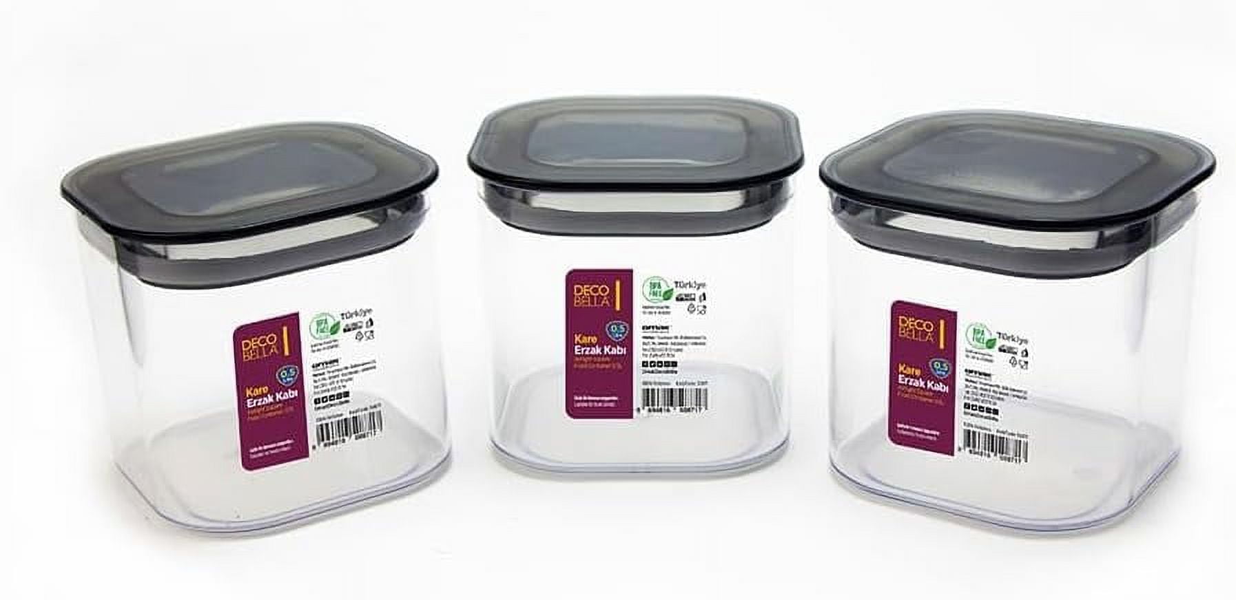 DecoBella Pasta Storage Pantry Container Tall Clear Airtight Food Jar ...