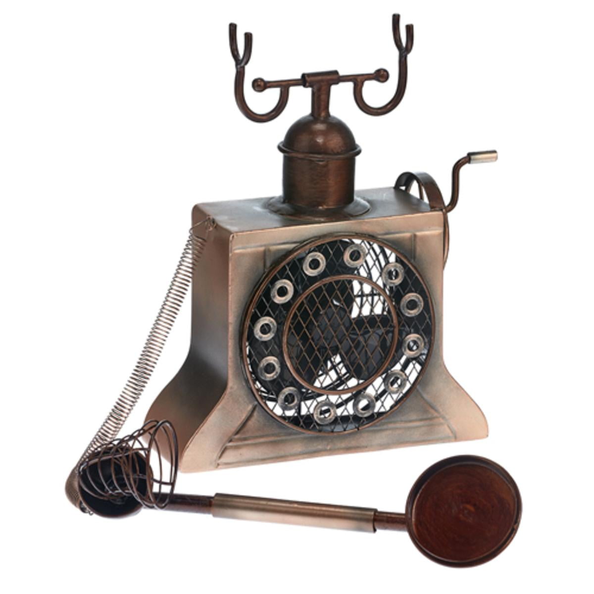 DecoBreeze Figurine Fan - Antique Copper Phone - Walmart.com