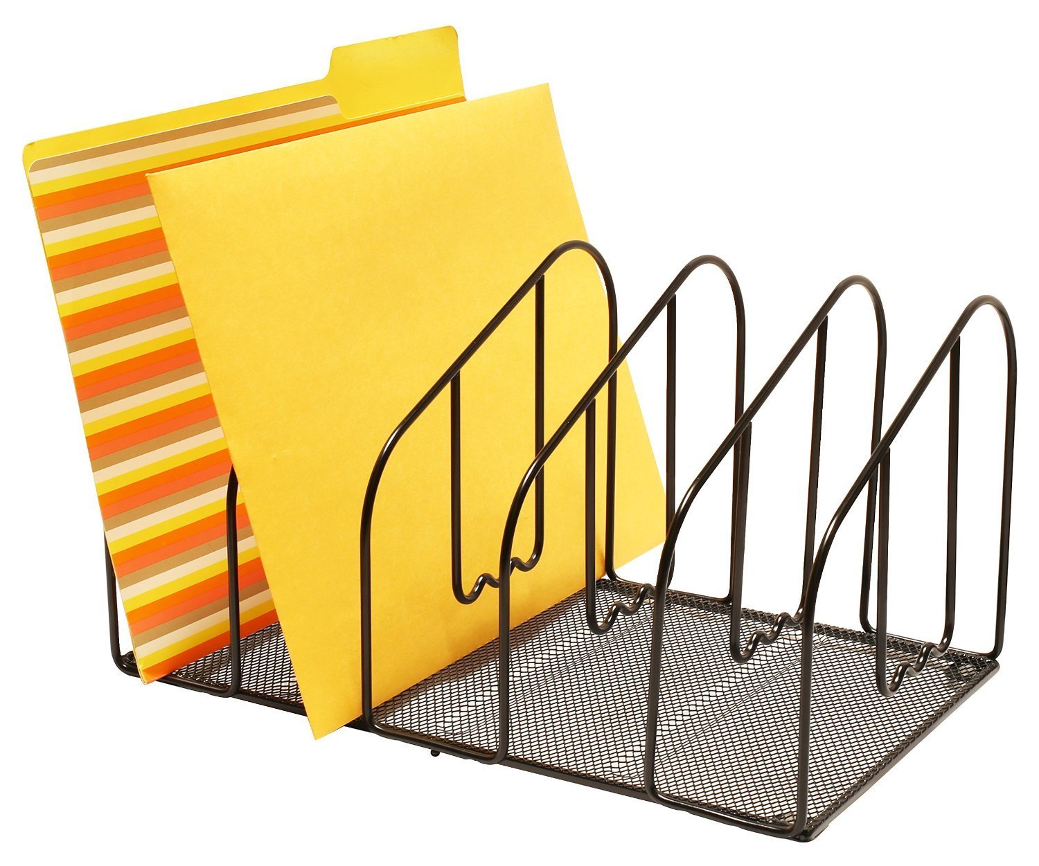 Wire Tiered File Sorter, 8 Sections, Letter To Legal Size Files, 8" X ...