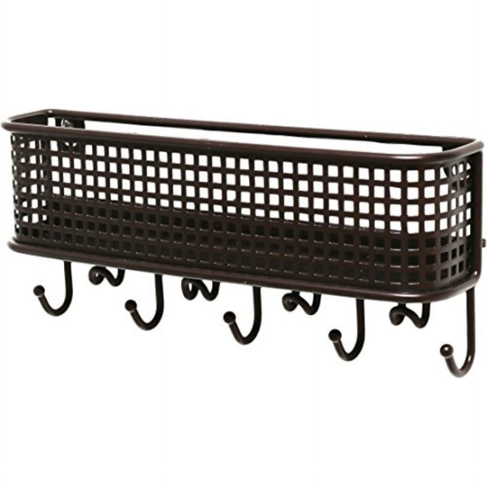 Mail Sorter Wall Mount Mail & Key Holder Organizer with 3 Key Hooks, 1 ...
