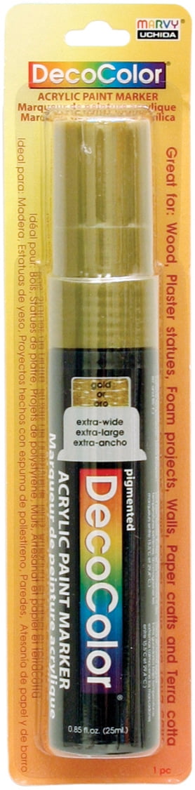DecoColor Jumbo Acrylic Paint Marker-Gold - Walmart.com
