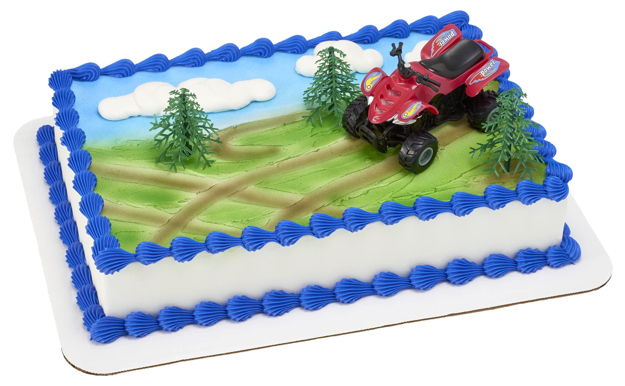 DecoPac ATV CakeTRDN Decoration, 4 Piece Cake Topper, Free Rolling All ...
