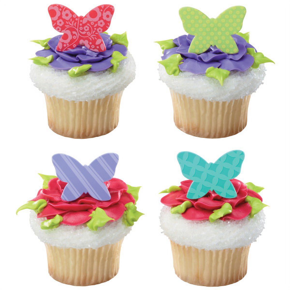 DecoPac Butterfly Garden Cupcake Rings 144 count - Walmart.com