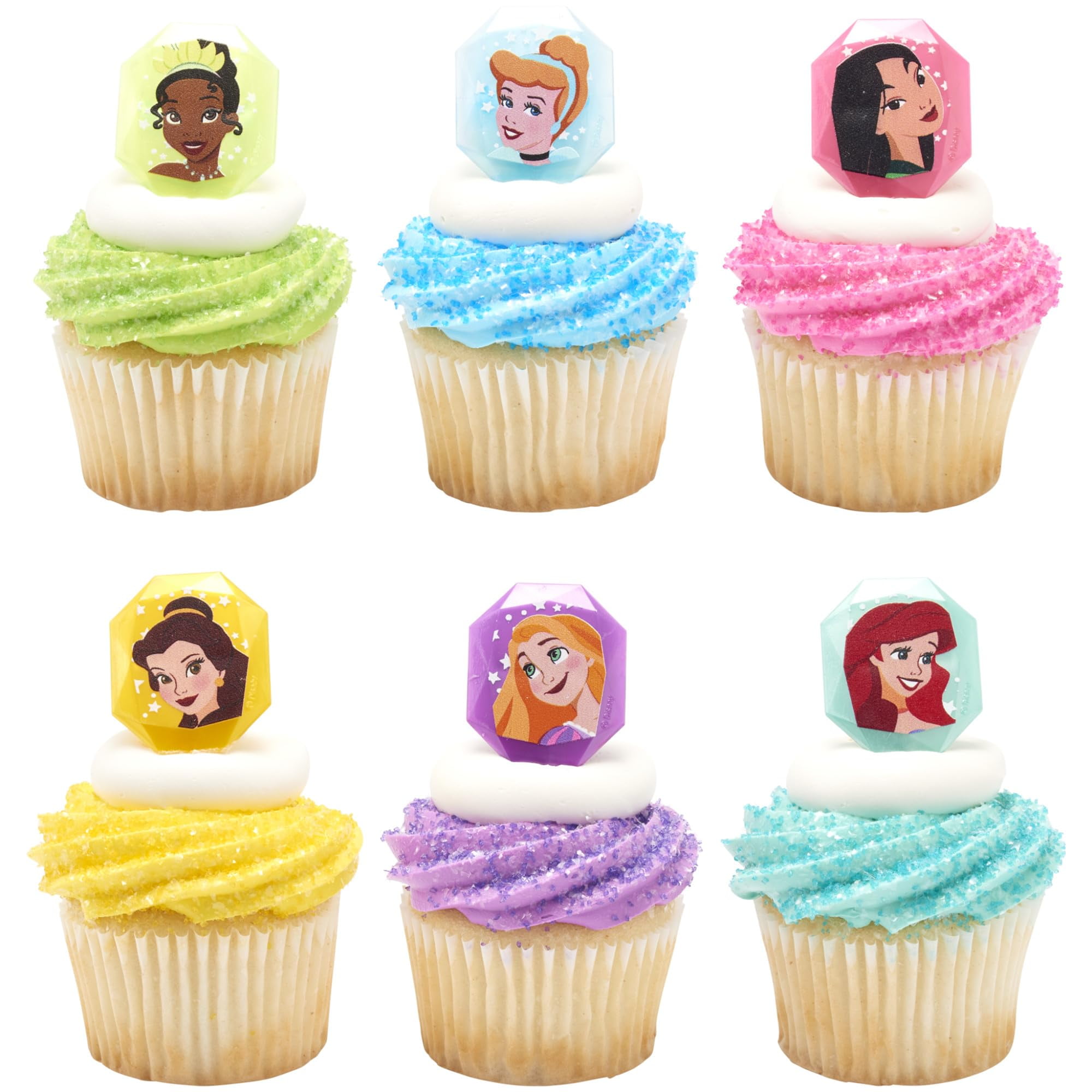DecoPac Disney Princess Gemstone Rings, Cupcake RST1 Decorations ...