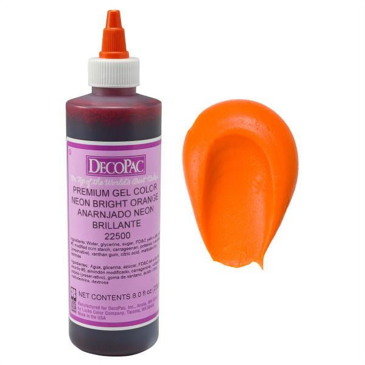 DecoPac Neon Bright Orange Premium Gel Premium Gel Color - Walmart.com