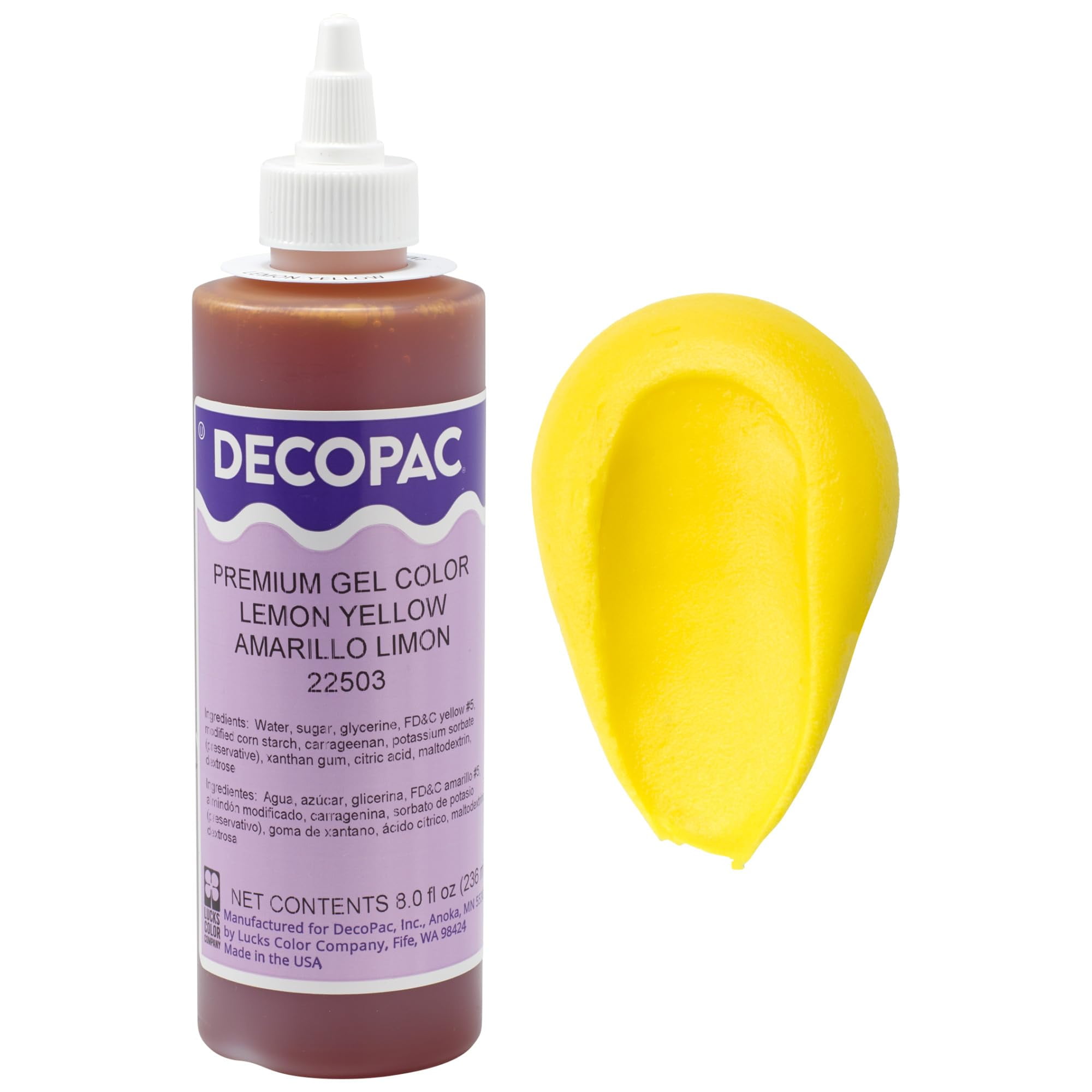 DecoPac Premium Gel Food Coloring | SMRLemon Yellow Food Coloring For ...