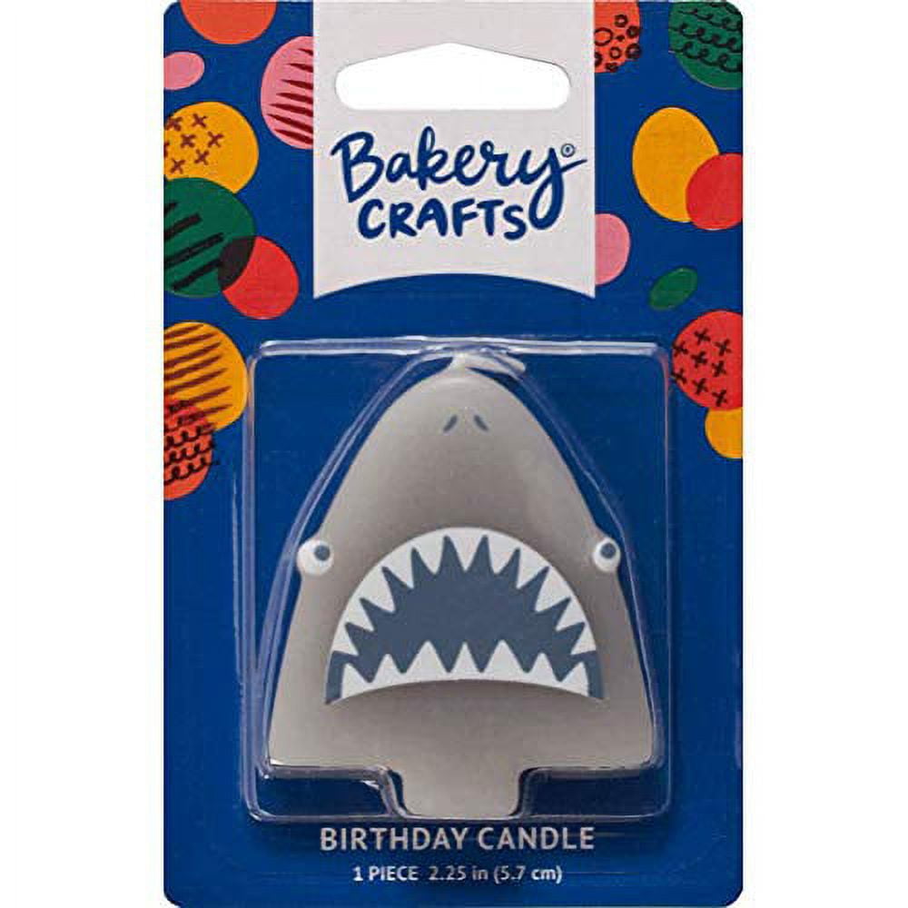 DecoPac Shark Shaped Birthday Cake Candle - Walmart.com