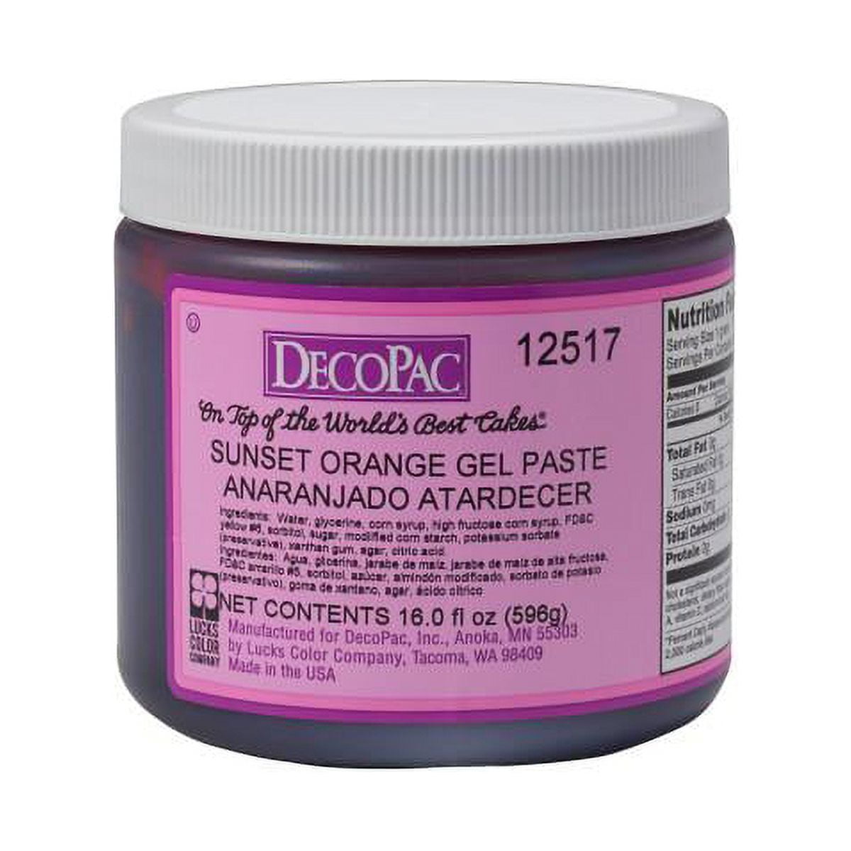 DecoPac Sunset Orange Premium Paste Color - Walmart.com